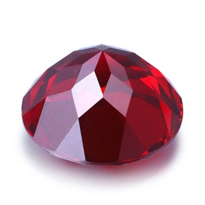 Lab Created Pulled Czochralski Ruby AAAAA Round Faceted Loose Stones ...