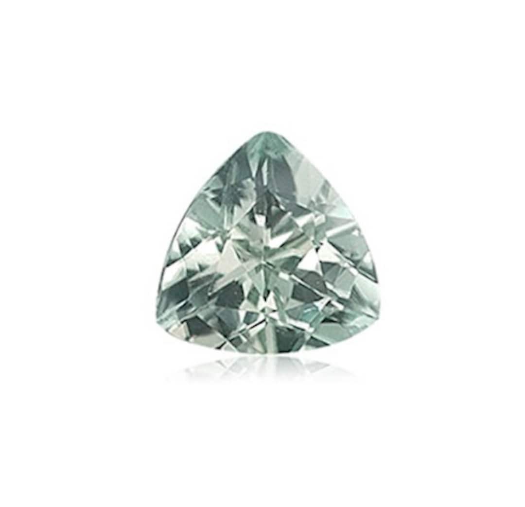Natural Prasiolite Amethyst Mint Green Trillion Faceted Loose Stones ...