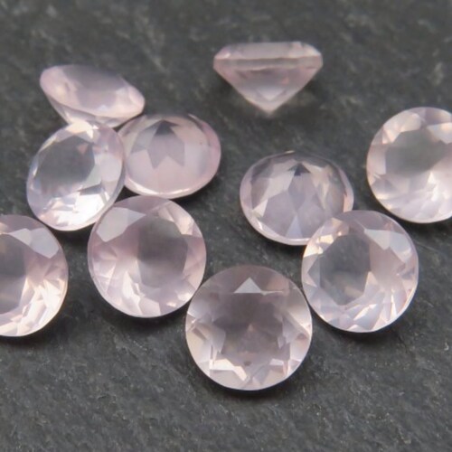 Genuine Natural Rose Quartz Round Faceted Loose Stones 4mm - Etsy
