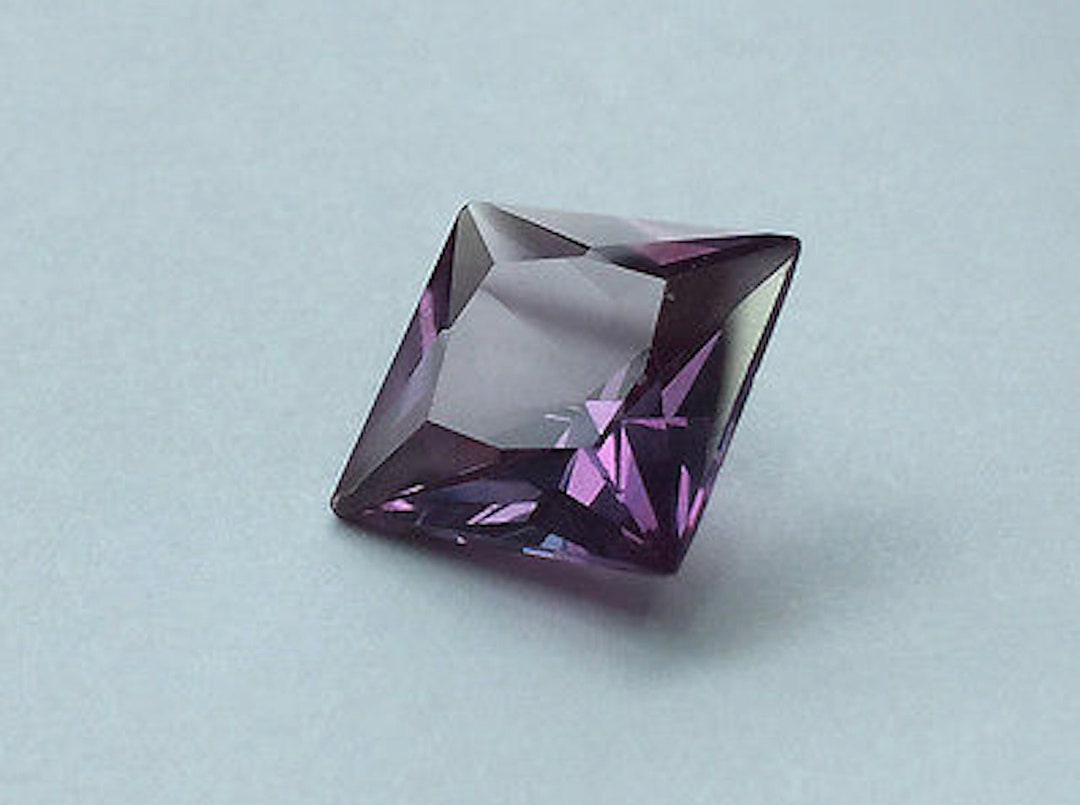 Lab Created Alexandrite Corundum Square Princess Faceted Loose ...