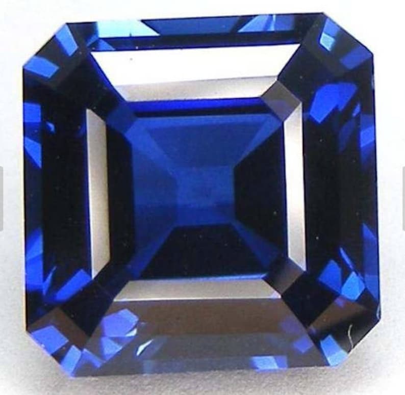 Nano Crystal Blue Color Asscher Faceted Loose Gemstones, Heat Resistant ...
