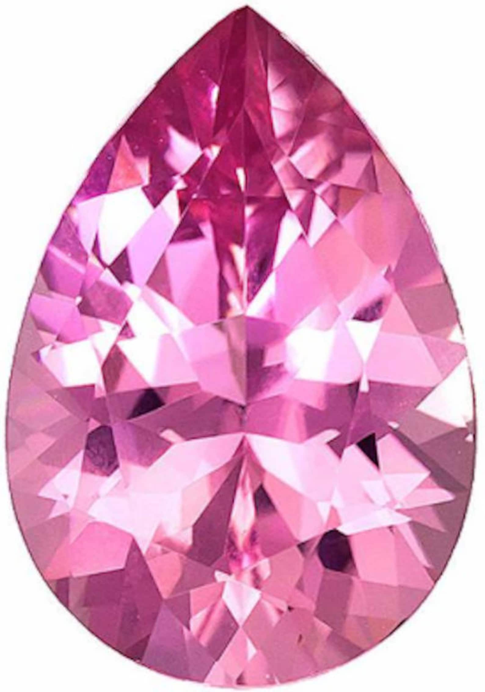 Natural Pink Tourmaline AAA Pear Faceted Loose Gemstones - Etsy
