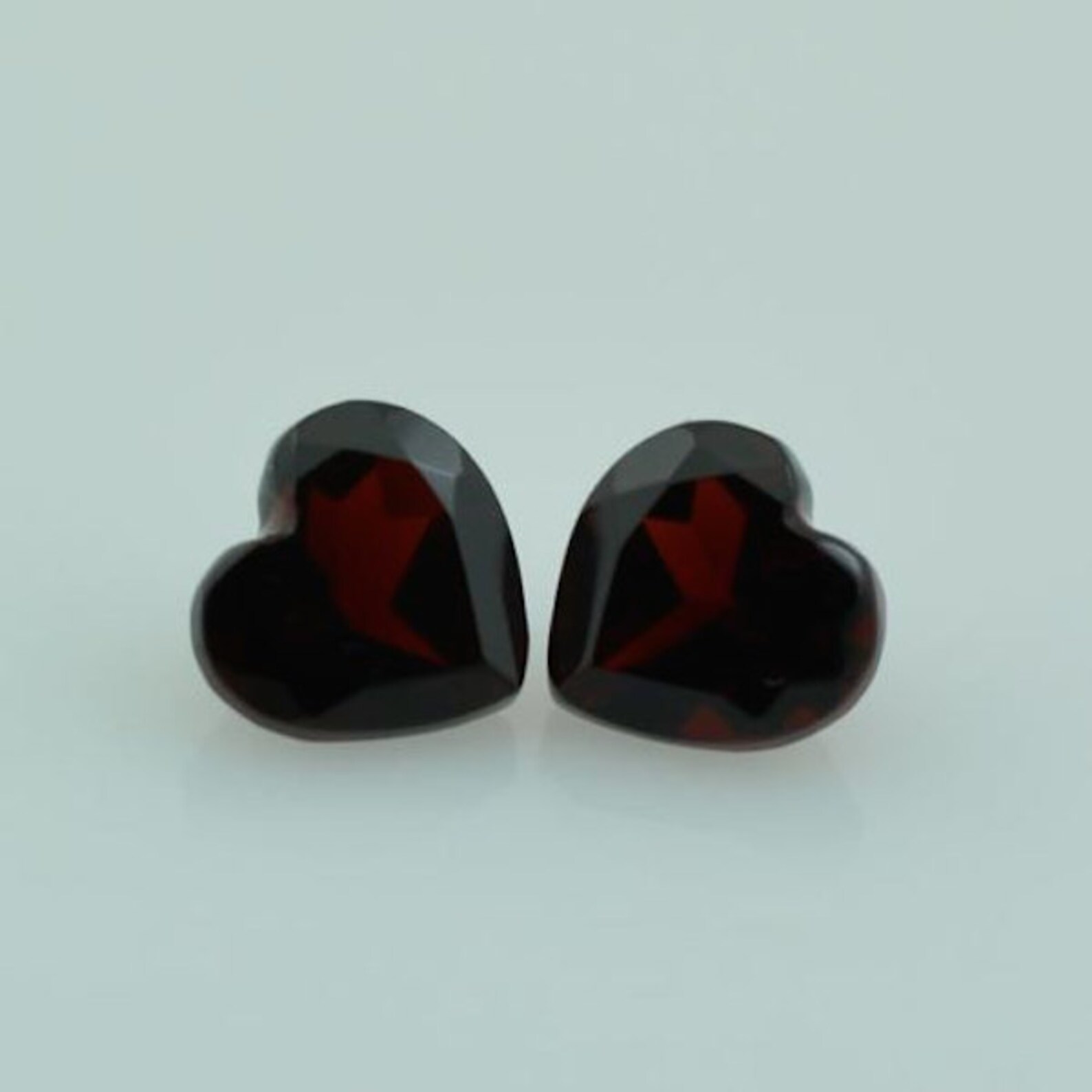 Natural Genuine Dark Red Garnet Heart Faceted AAA Quality - Etsy