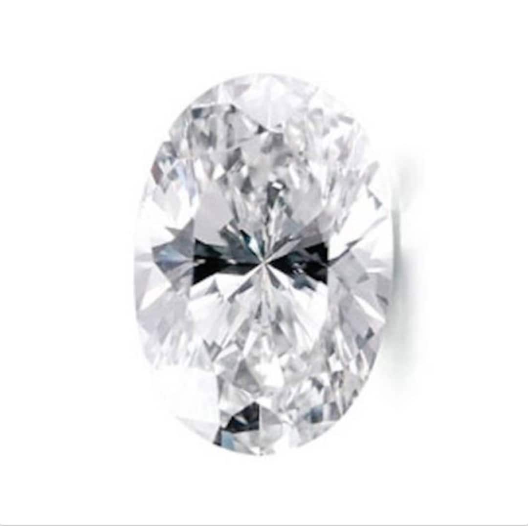 White CZ Diamond Stones Oval Faceted Cubic Zirconia Crystal - Etsy