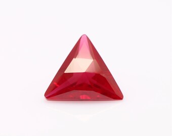 Triangle Ruby Ring - Etsy