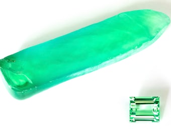 Green Lab Created Stone Rough - Etsy