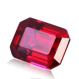 Lab Created Pulled Czochralski Ruby AAAAA Emerald Faceted Loose Stones for Jewelry Makings, July ...