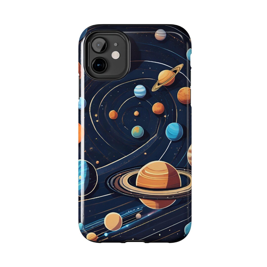 Solar System Space and Planets Phone Case Retro - Etsy
