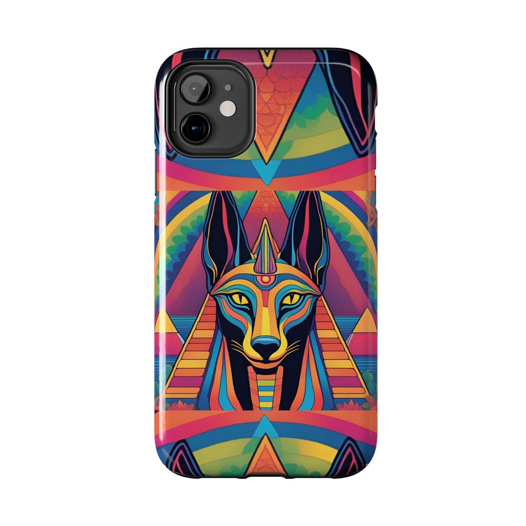 Anubis Egyptian God Trippy Rainbow Phone Case Psychedelic - Etsy