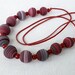 Maroon Fashion Jewelry for Women Beaded Necklace Statement - Etsy