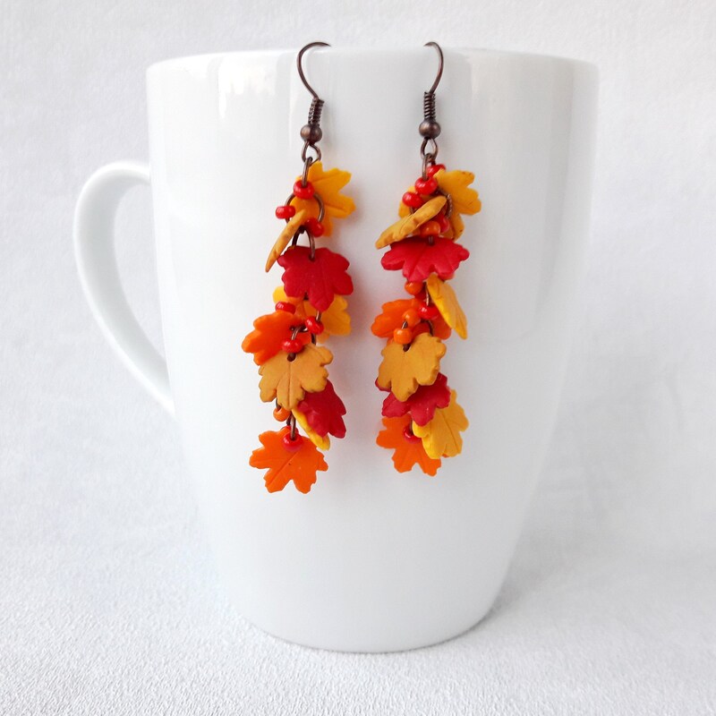 Autumn Leaf Earrings - Etsy