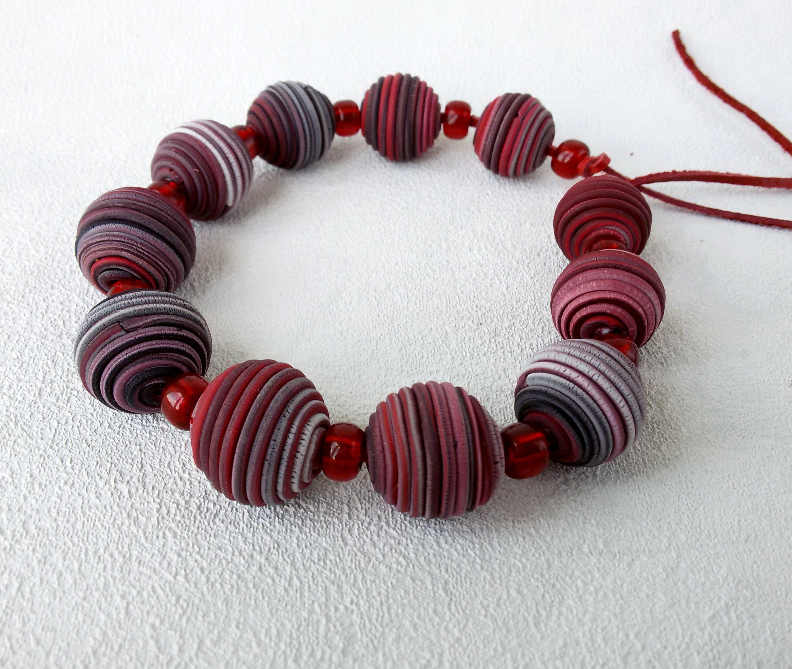 Maroon Fashion Jewelry for Women Beaded Necklace Statement - Etsy