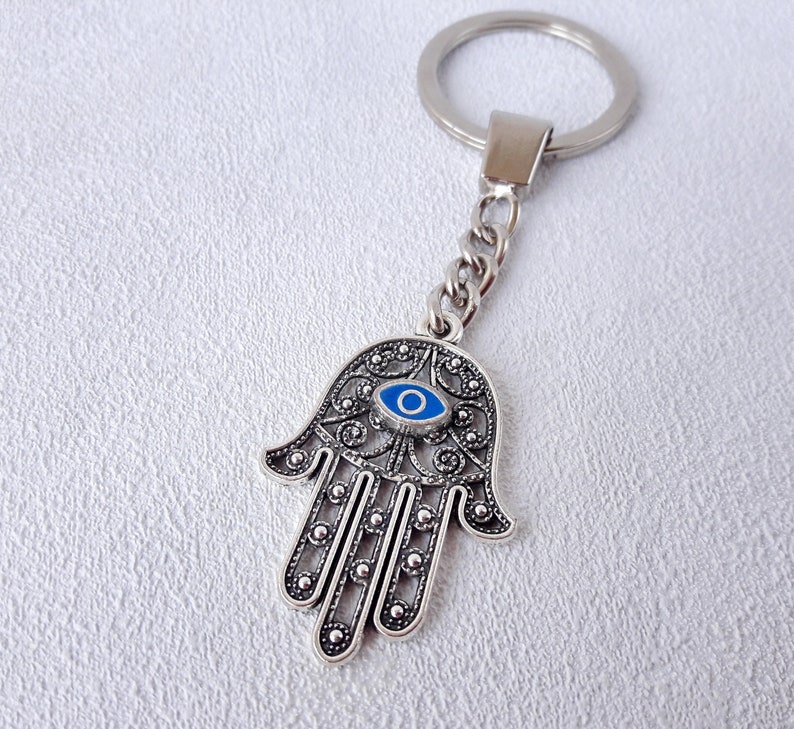 Evil Eye Hamsa Hand Keychain Jewish Protectivon Amulet Hamsa - Etsy