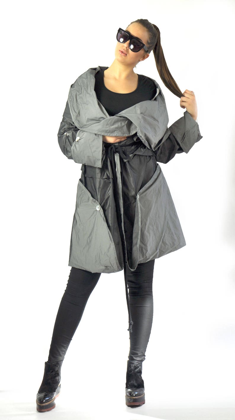 Taffeta Jacket Women Raincoat Hooded Jacket Winter Jacket | Etsy