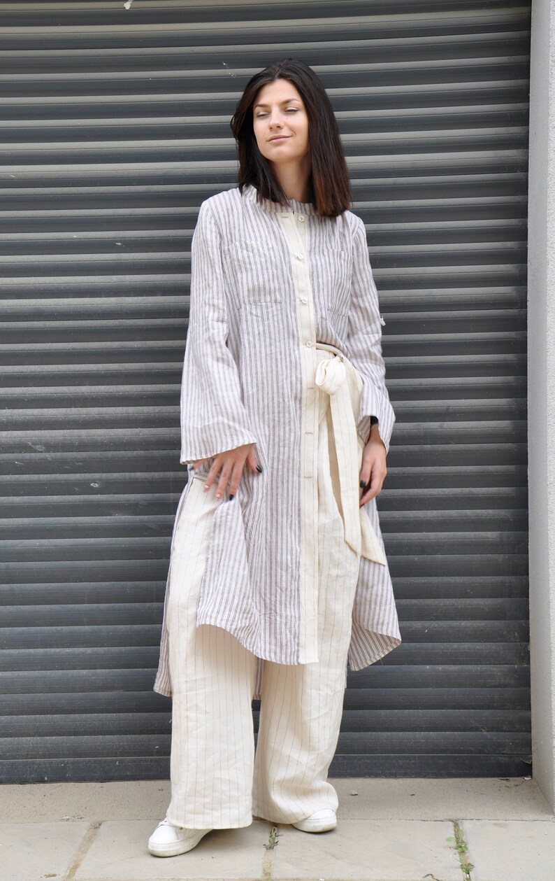 Linen Matching Suit Set Plus Size Women Outfit Linen Pants - Etsy Ireland