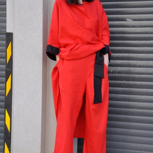 Linen Outfit, Red Outfit, Women Set, Pants Set, Linen Set, Summer ...