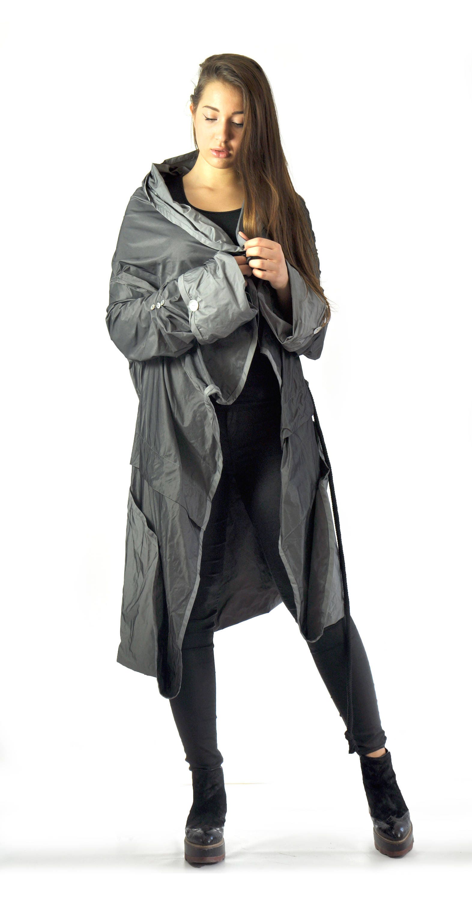 Taffeta Jacket Women Raincoat Hooded Jacket Winter Jacket | Etsy