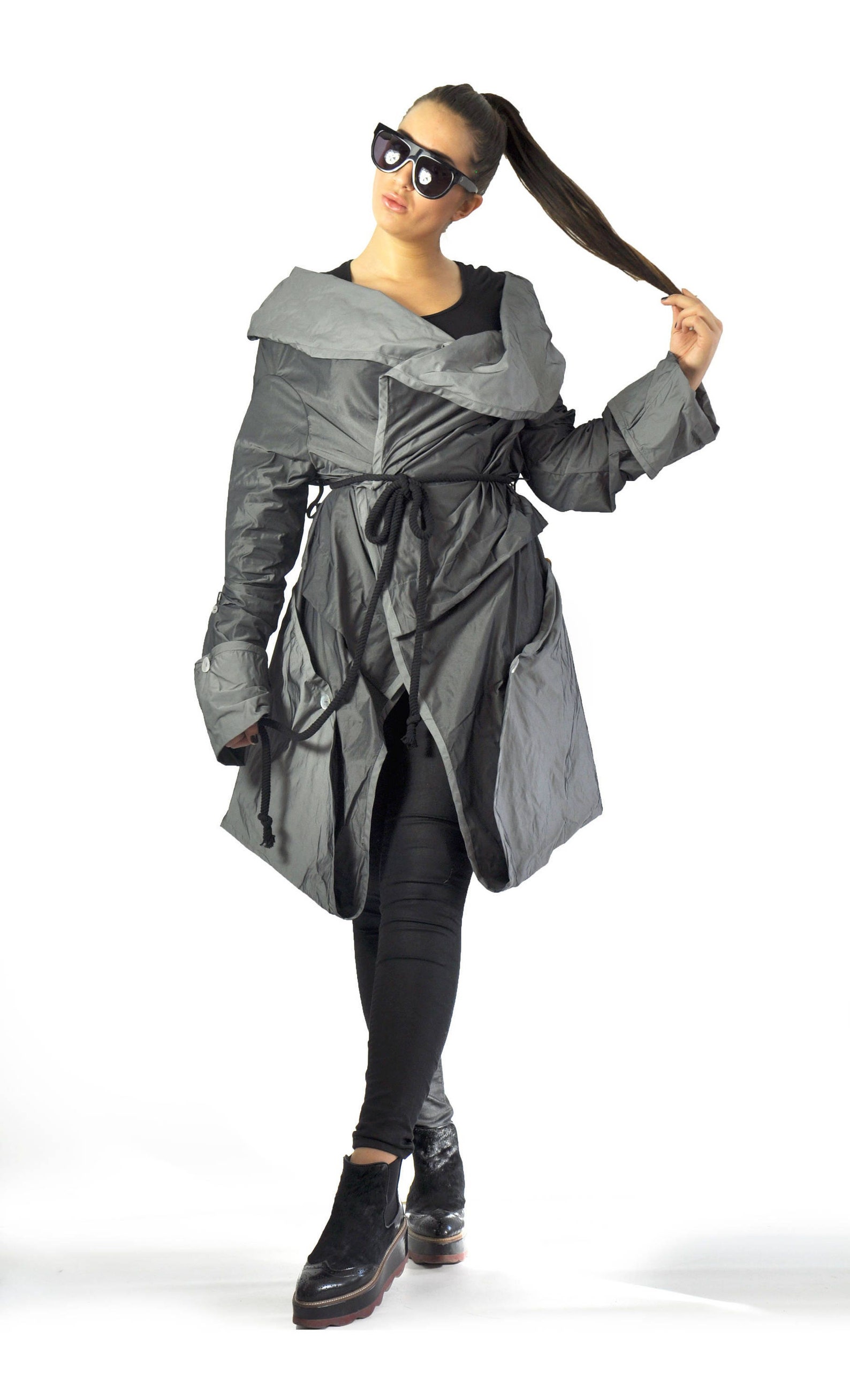 Taffeta Jacket Women Raincoat Hooded Jacket Winter Jacket - Etsy