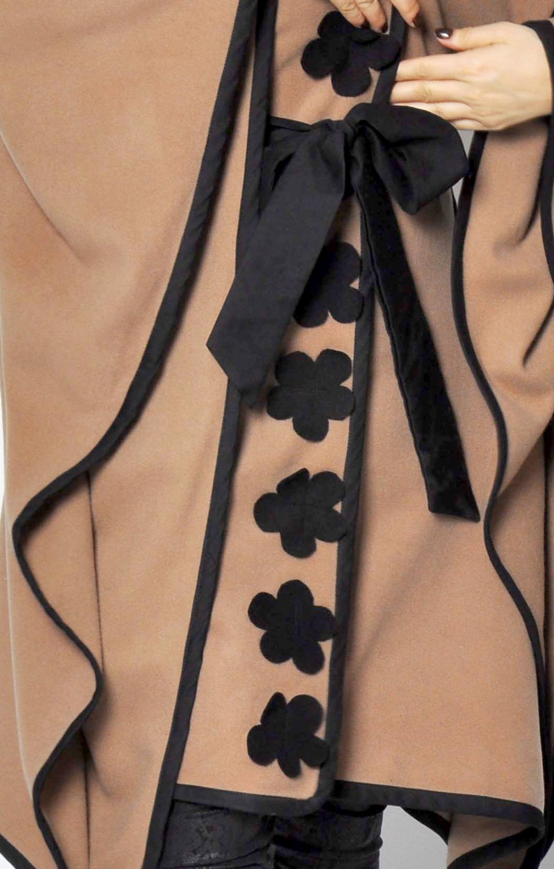 Unique Designer Fit and Flare Jacket Cape Camel Cashmere - Etsy