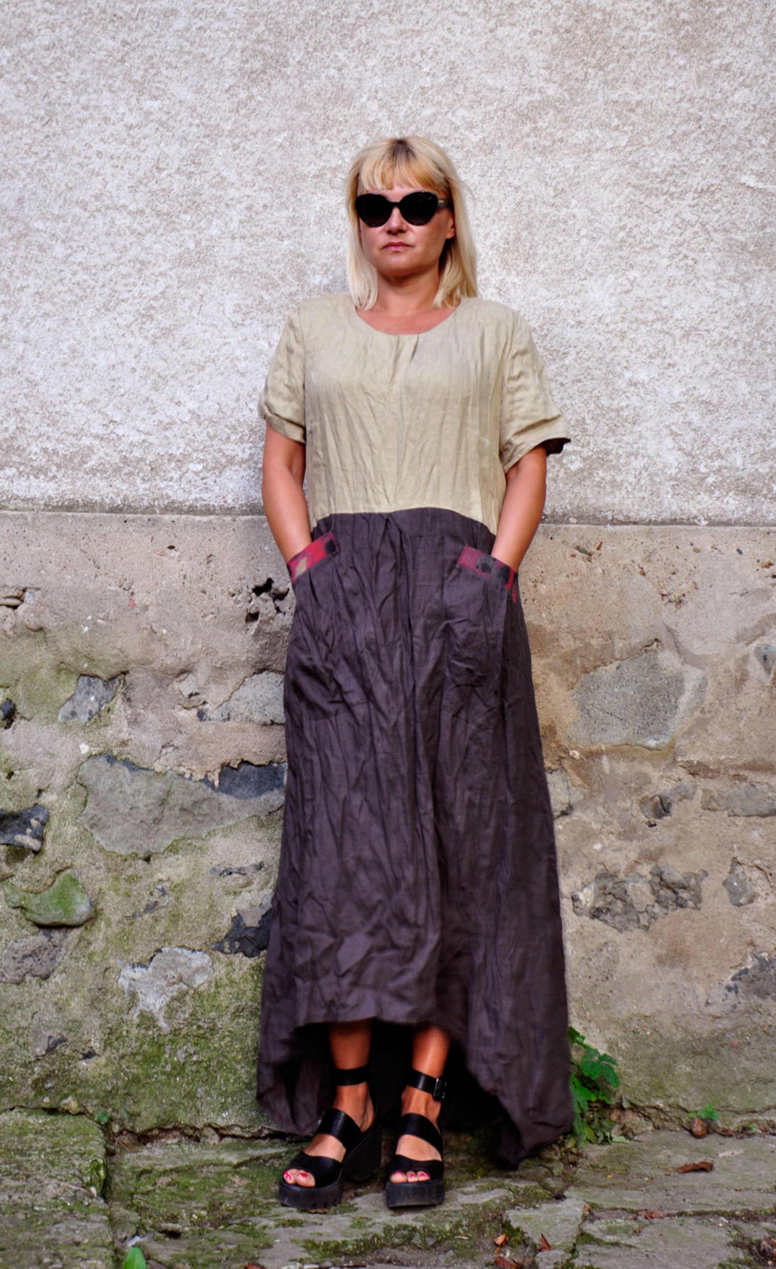 Linen Dress Plus Size Linen Dress Linen Clothing Summer - Etsy