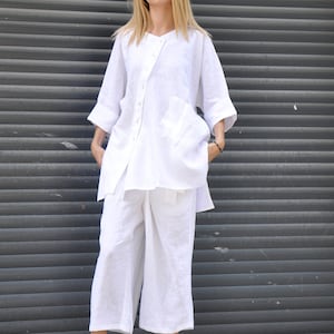 Linen Suit Women, Linen Clothing, Linen Set of Two Piece, Linen Clothes ...