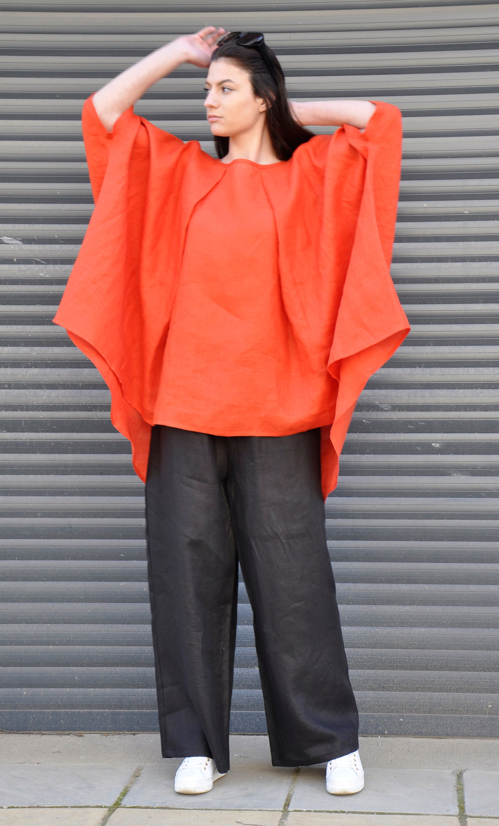 Linen Outfit Set, Linen Set, Loose Linen Outfit, Plus Size Clothing ...