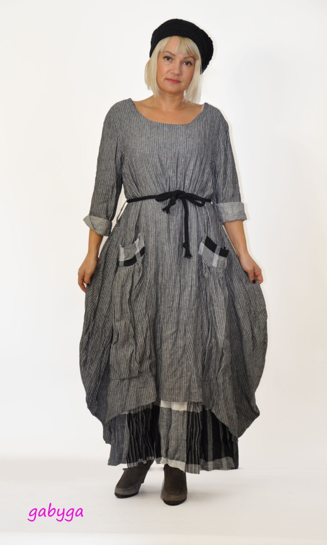 Maxi Dress for Women, Oversized Dress, Cotton Dress, Long Sleeve Dress ...