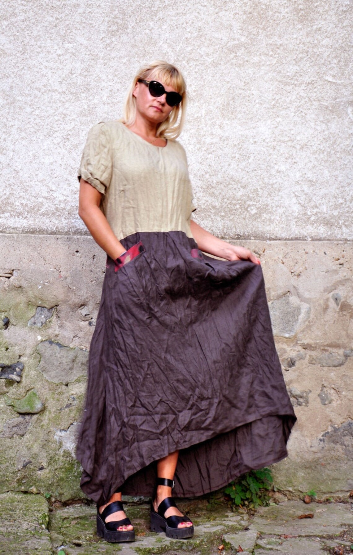 Linen Dress Plus Size Linen Dress Linen Clothing Summer | Etsy