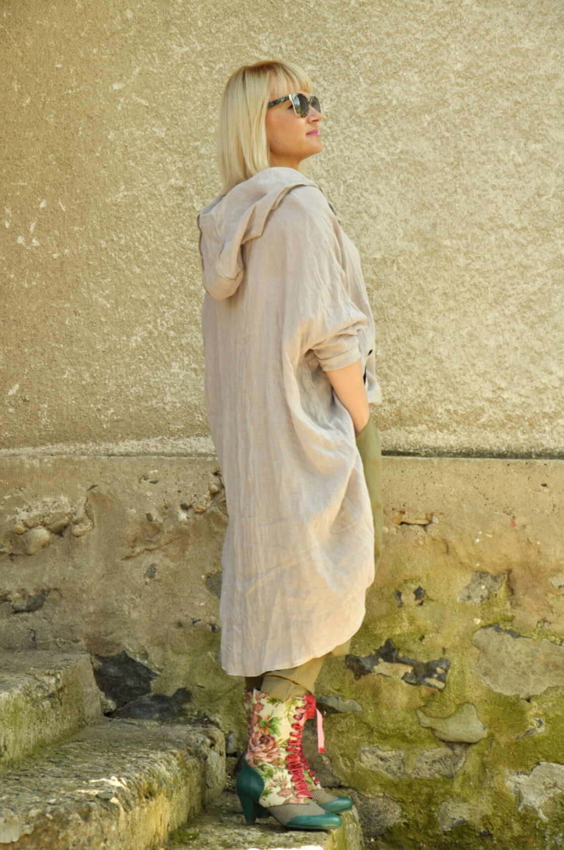 Linen Tunic, Natural Tunic, Beige Tunic, Summer Tunic, Linen Clothing ...