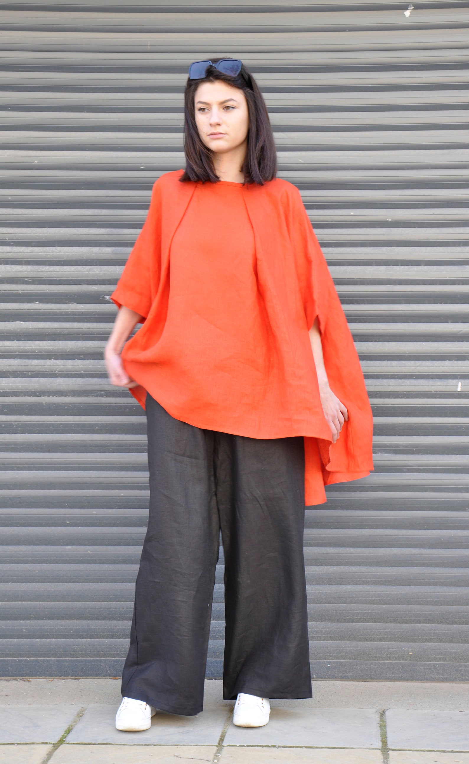 Linen Outfit Set, Linen Set, Loose Linen Outfit, Plus Size Clothing ...