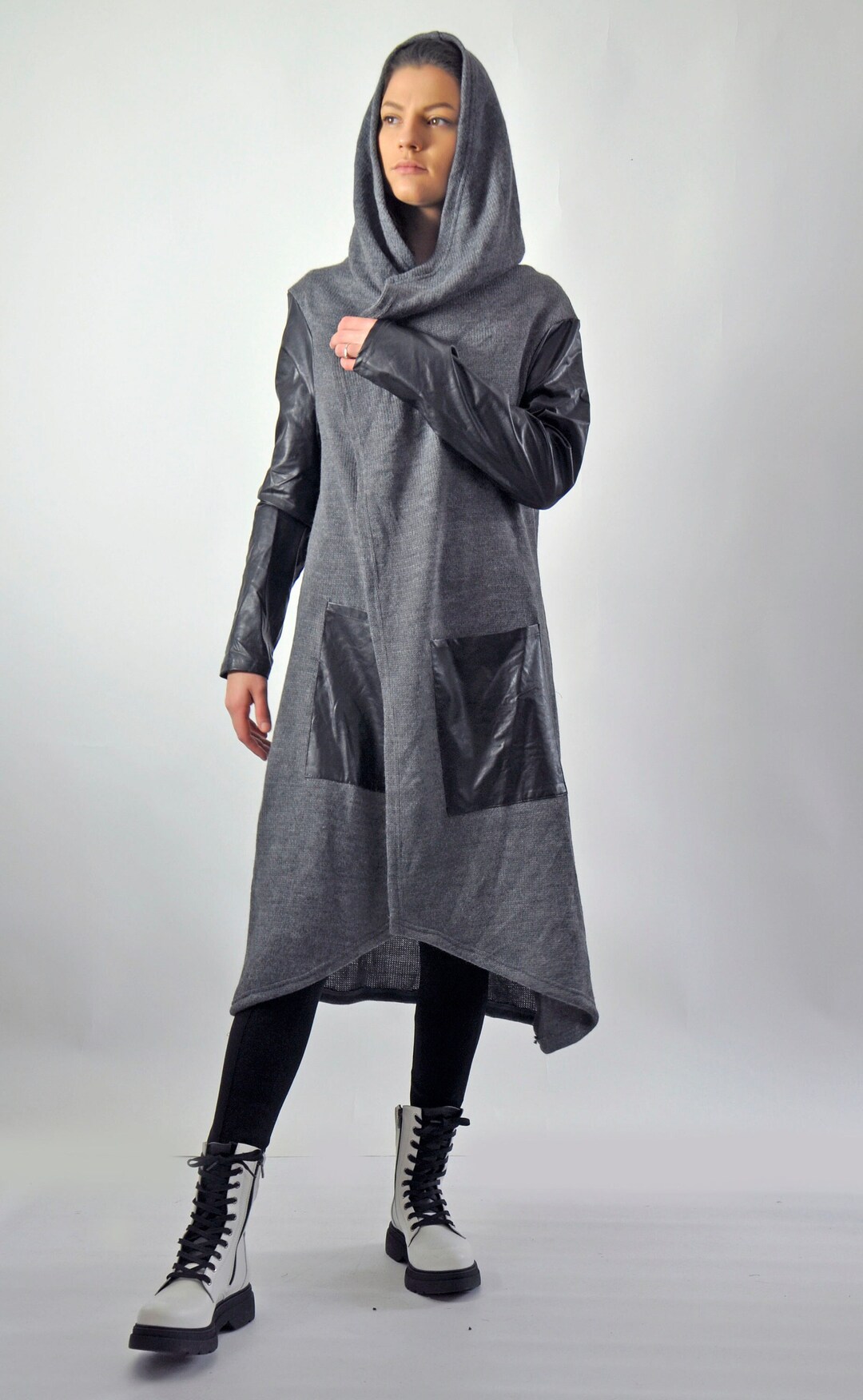 Winter Wool Cardigan Woolen Sweater For Ladies Long Cardigan Womens Hooded Cardigan Sweater