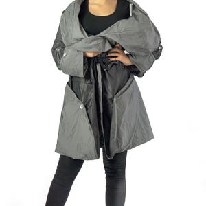 Taffeta Jacket, Women Raincoat, Hooded Jacket, Winter Jacket, Plus Size ...