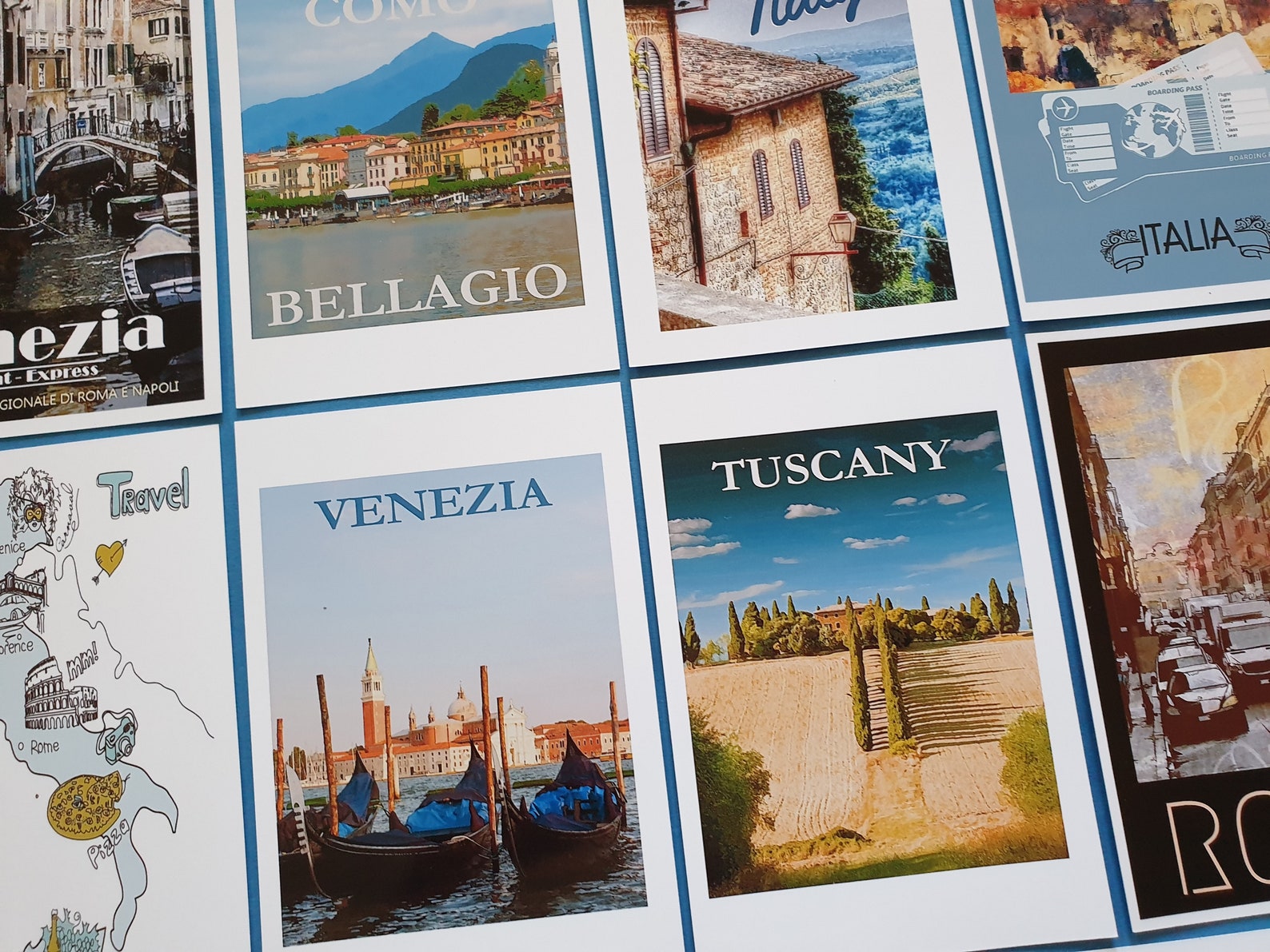 Postcards Set of 11 NEW Stunning Italian Reproduction Travel | Etsy