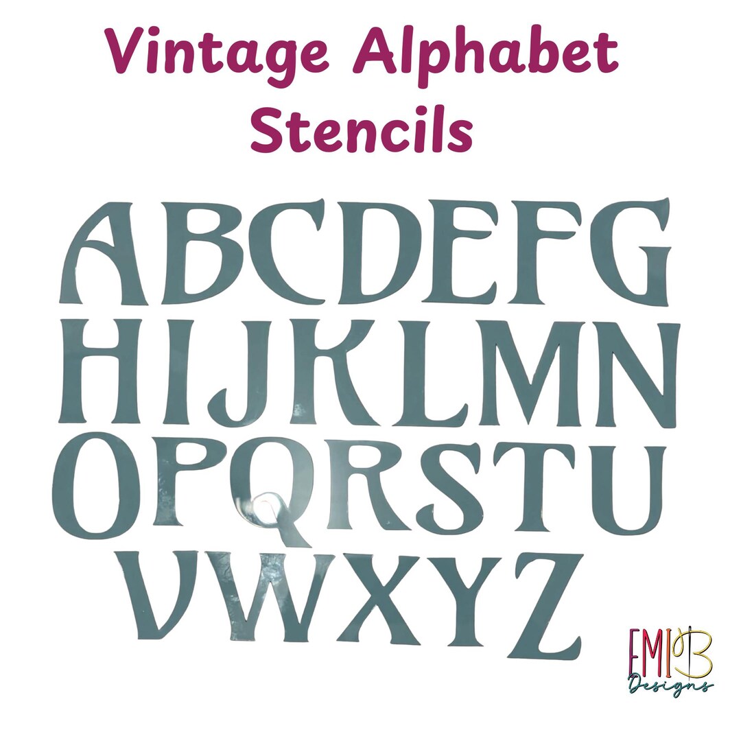 Vintage Style A to Z Letter Templates Letter Stencils for Sewing and ...