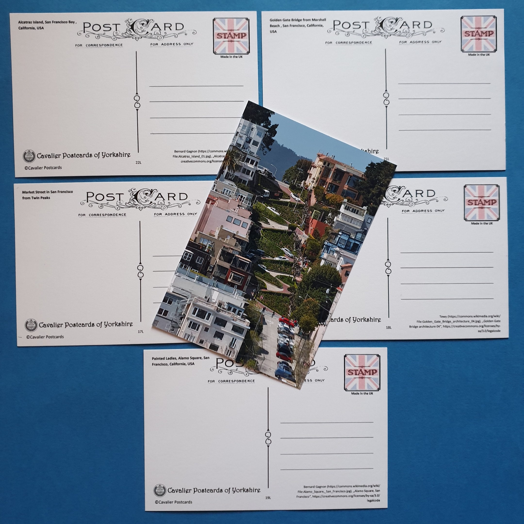 Quality Set of 6 Brand New Glossy Postcards San Francisco | Etsy