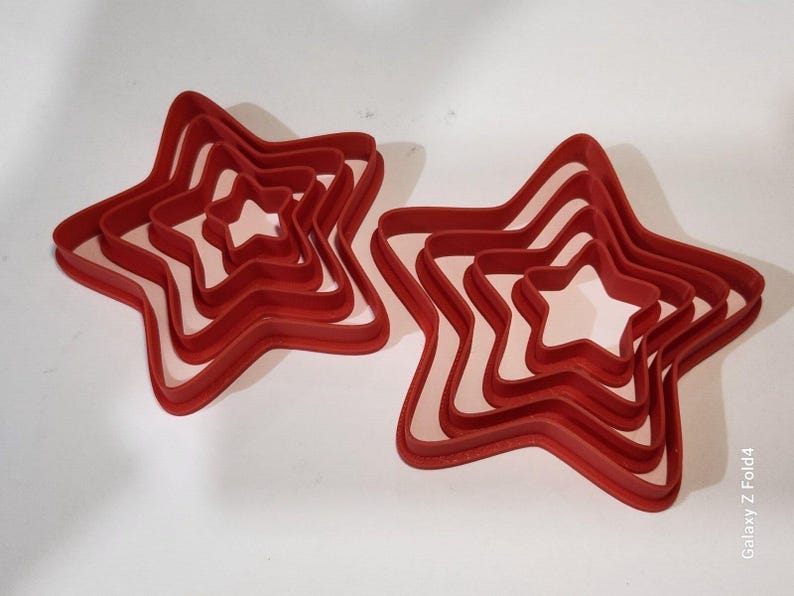 Set of 8 Star Shaped Cookie Cutters 20-90mm - Etsy
