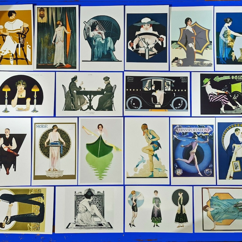 Art Deco Postcard - Etsy