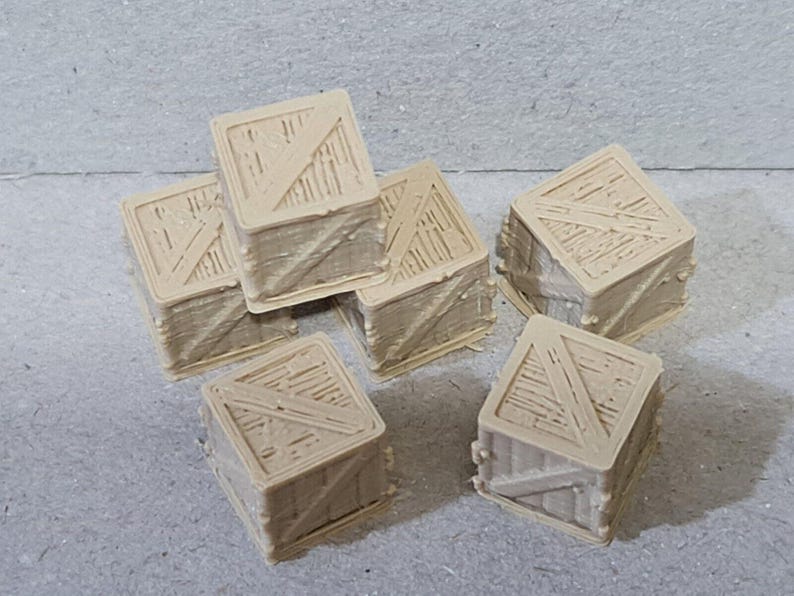 New OO HO Gauge 6 Pack 3ft Wooden Crates Model Train Railway Station ...