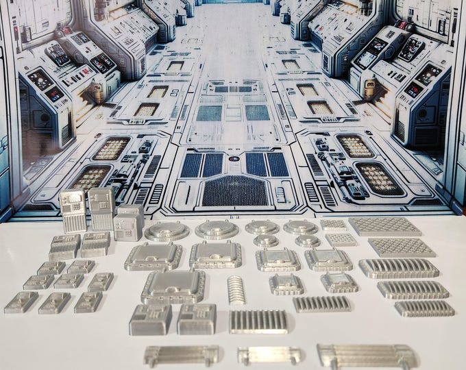 28mm Sci-fi Greebles Kitbash Set: 42 Pcs Cyberpunk Control Panels ...