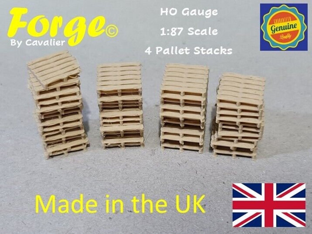 New Wood Colour Pallet Stacks HO Gauge 1:87 Scale Models Train Railway ...