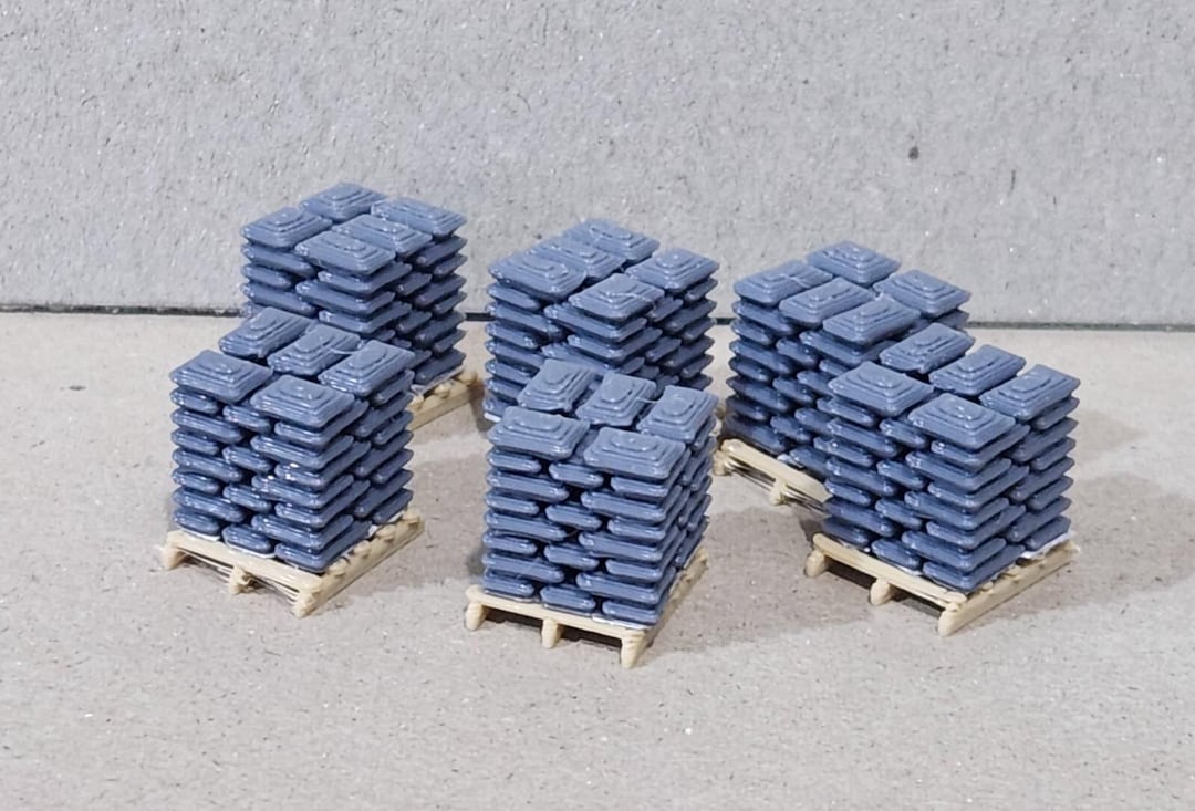 Pallets of Sacks OO HO Gauge 1:76 Scale Models Train Railway (6 Pack ...