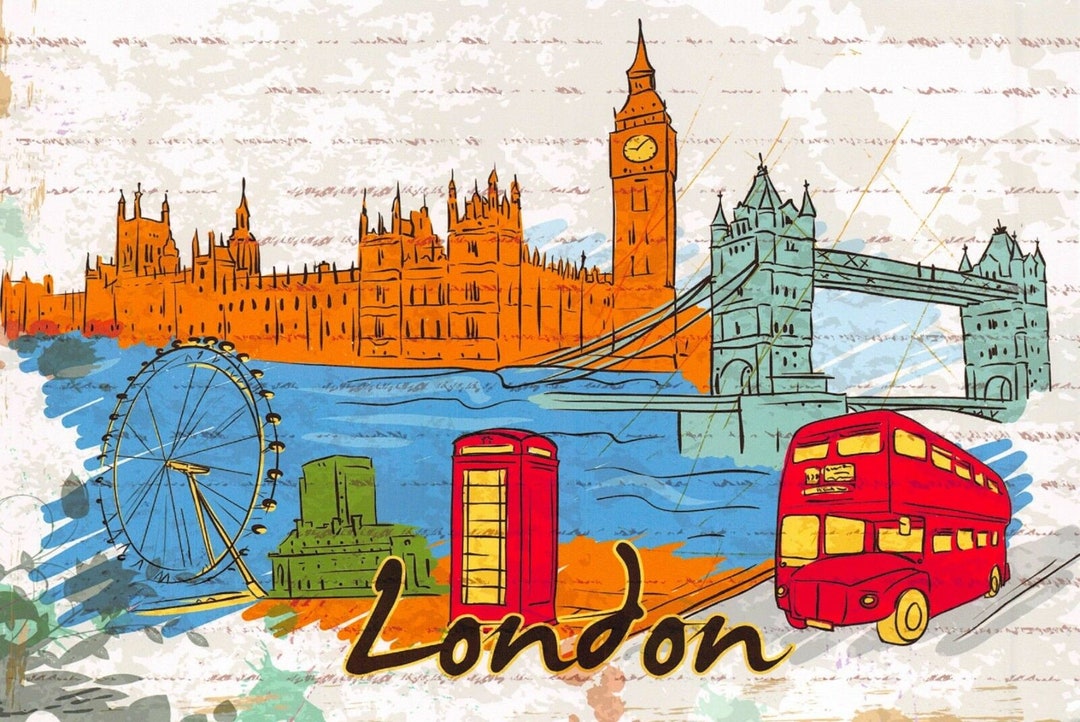 Pack of 6 NEW Postcards, London, England, UK, Landmarks, City, View ...