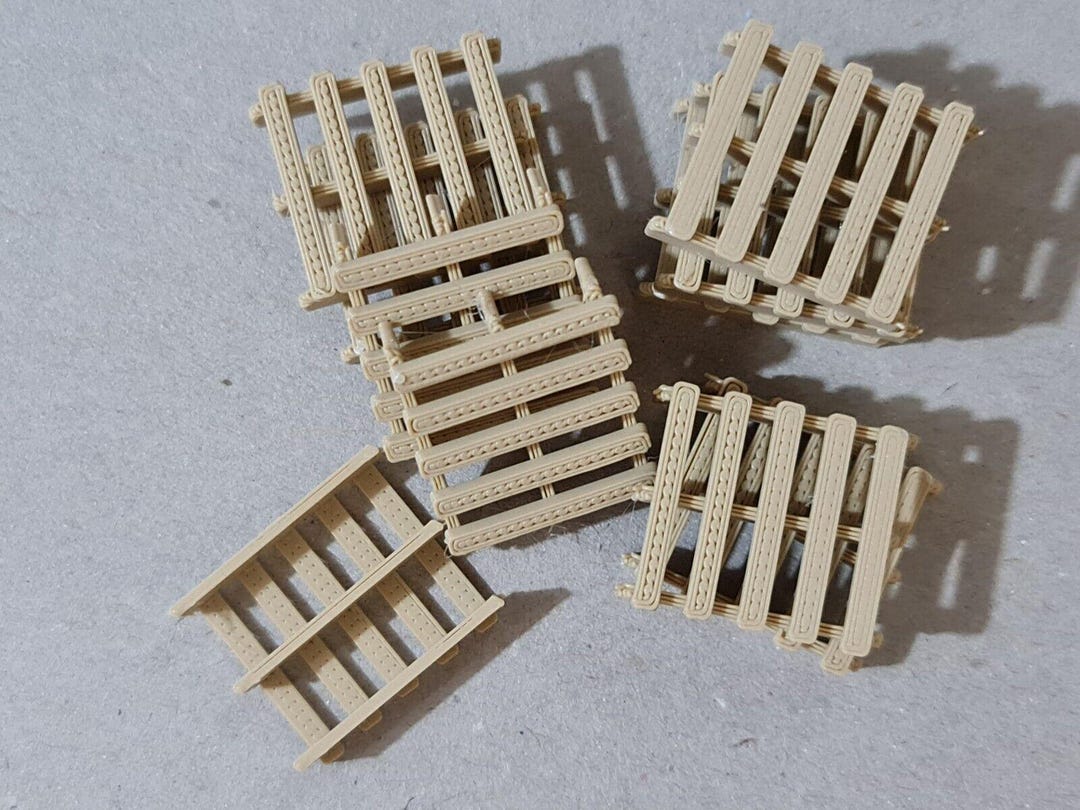 New Wood Colour Pallets O Gauge 1:48 Scale Models Train Railway (10 ...