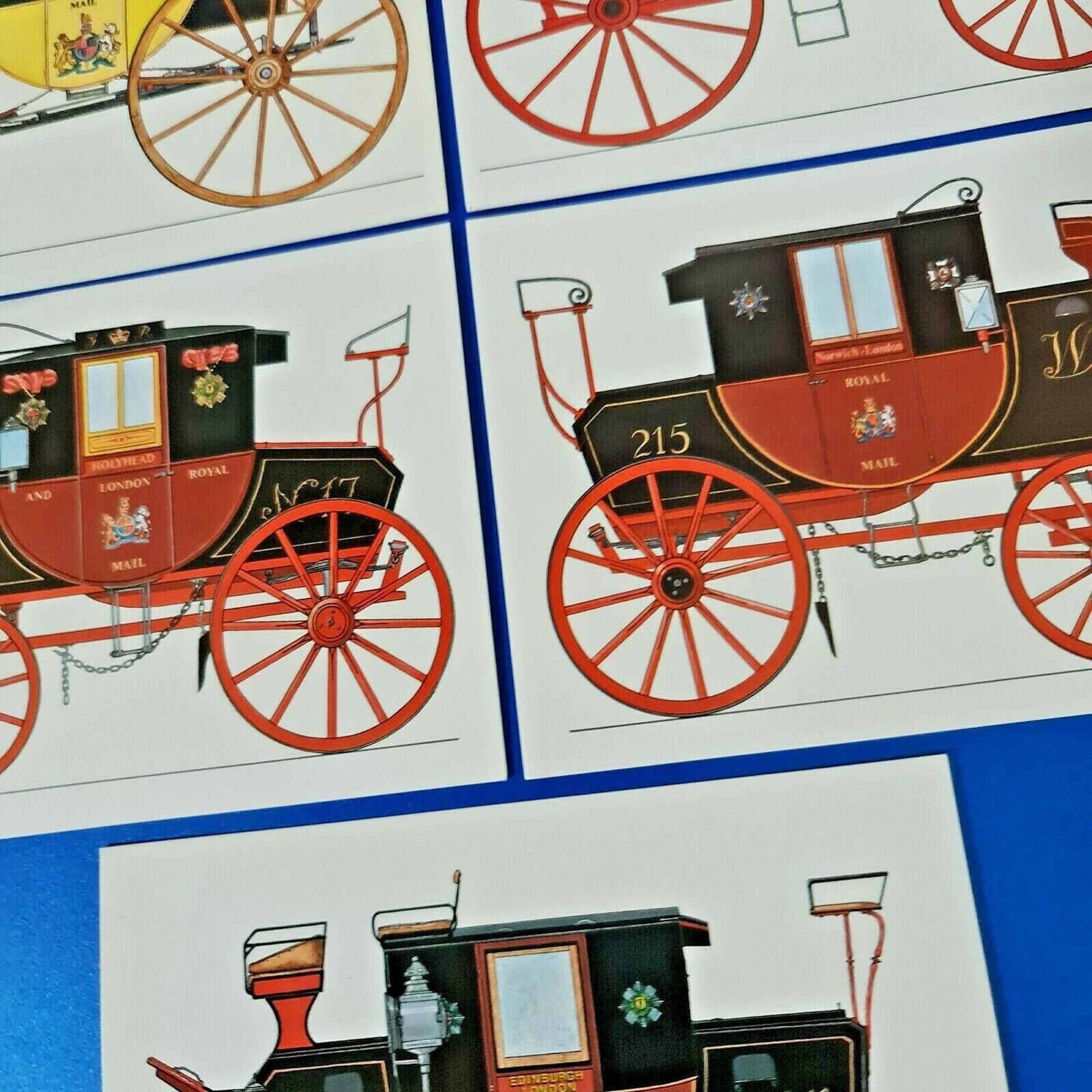 Set of 5 Royal Mail Postcards Mail Coaches Dover Exeter | Etsy