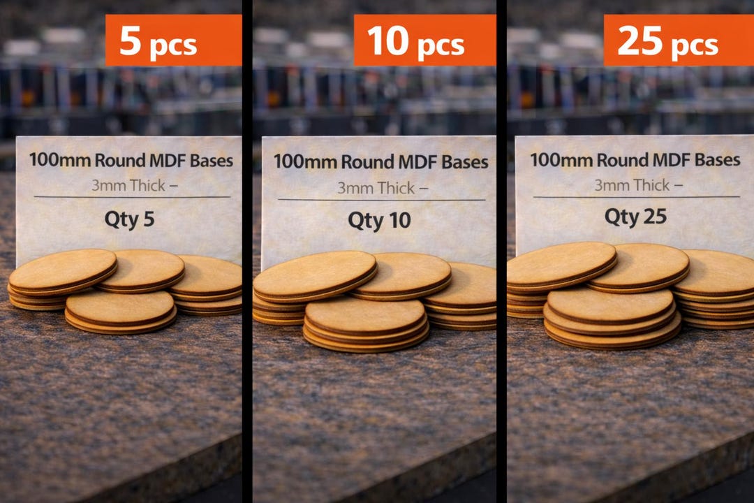 100mm Round MDF Bases 3mm Thick Wargaming Miniatures Tabletop Games UK ...