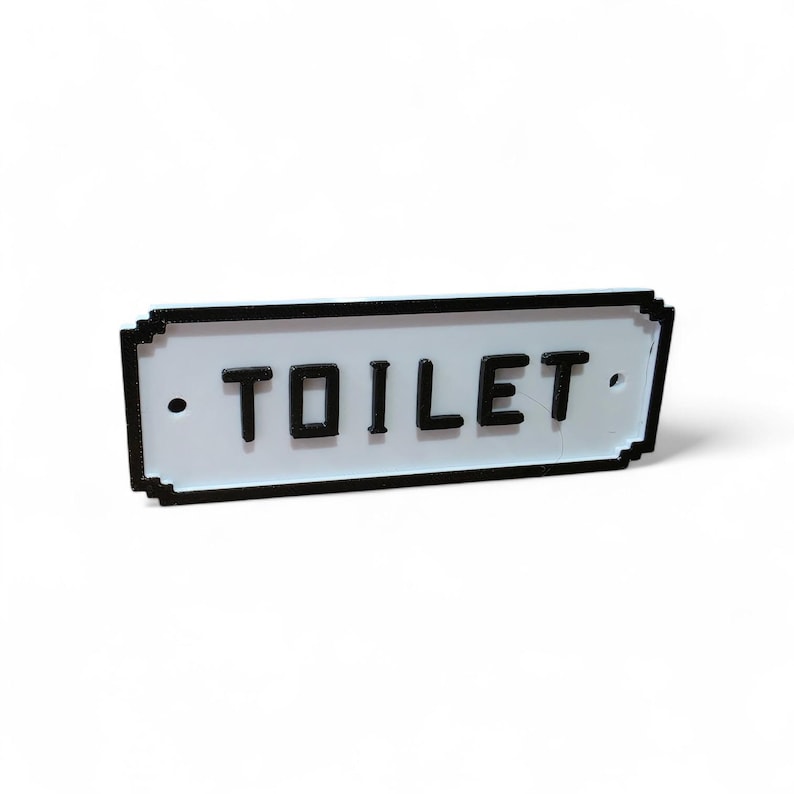 Victorian Cast Iron Style TOILET Door Sign 3D Printed PETG UV ...