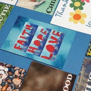 50 NEW Sentiments Postcards 10 designs for Postcrossing | Etsy