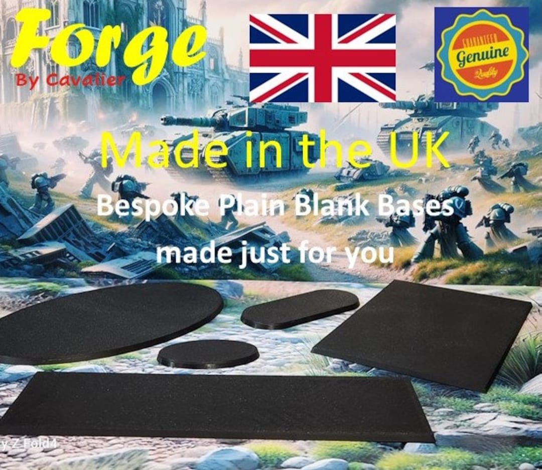 60 X 40mm Rectangle Wargaming Bases PLA Plastic for Warhammer 40k ...