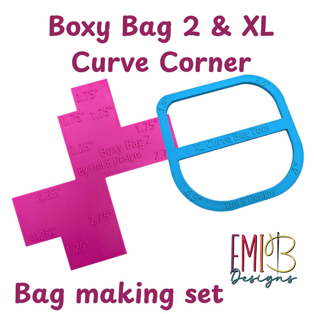 Beginners Bag Making Boxy Bag Tool 2 and XL Curve Corner Tool Set Bag ...