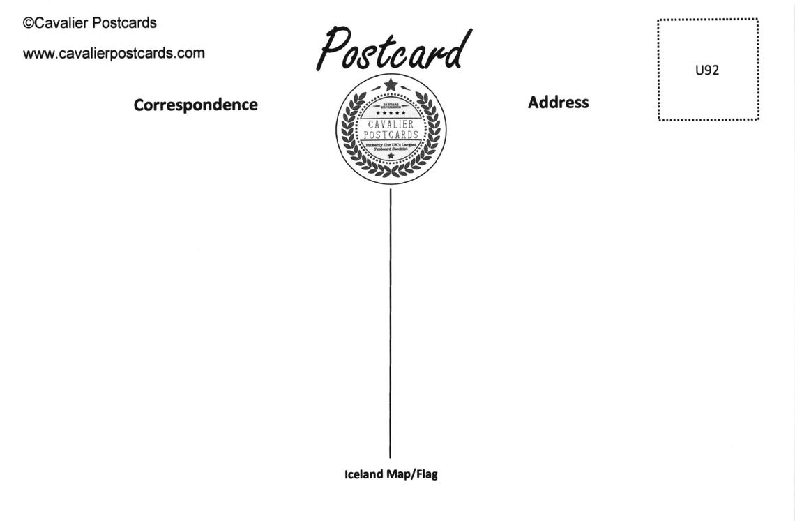 Iceland Map Postcard in National Flag Design Iceland Art - Etsy